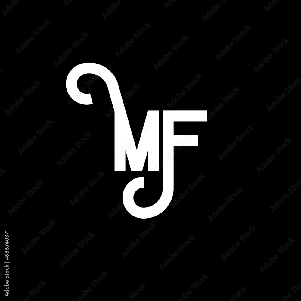 MF Letter Logo Design. Initial letters MF logo icon. Abstract letter MF ...