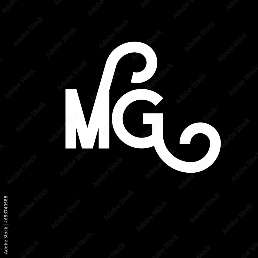 MG Letter Logo Design. Initial letters MG logo icon. Abstract letter MG ...