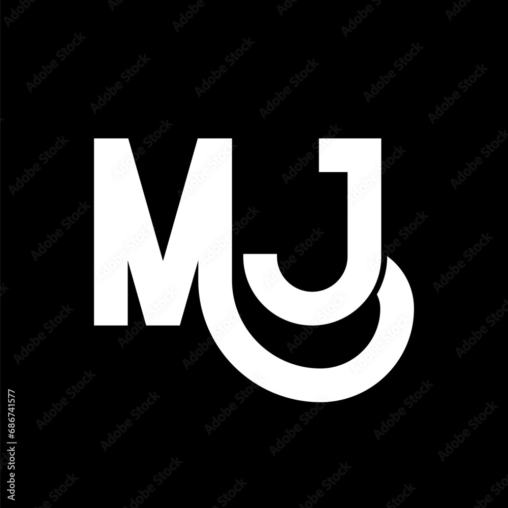 MJ Letter Logo Design. Initial letters MJ logo icon. Abstract letter MJ ...