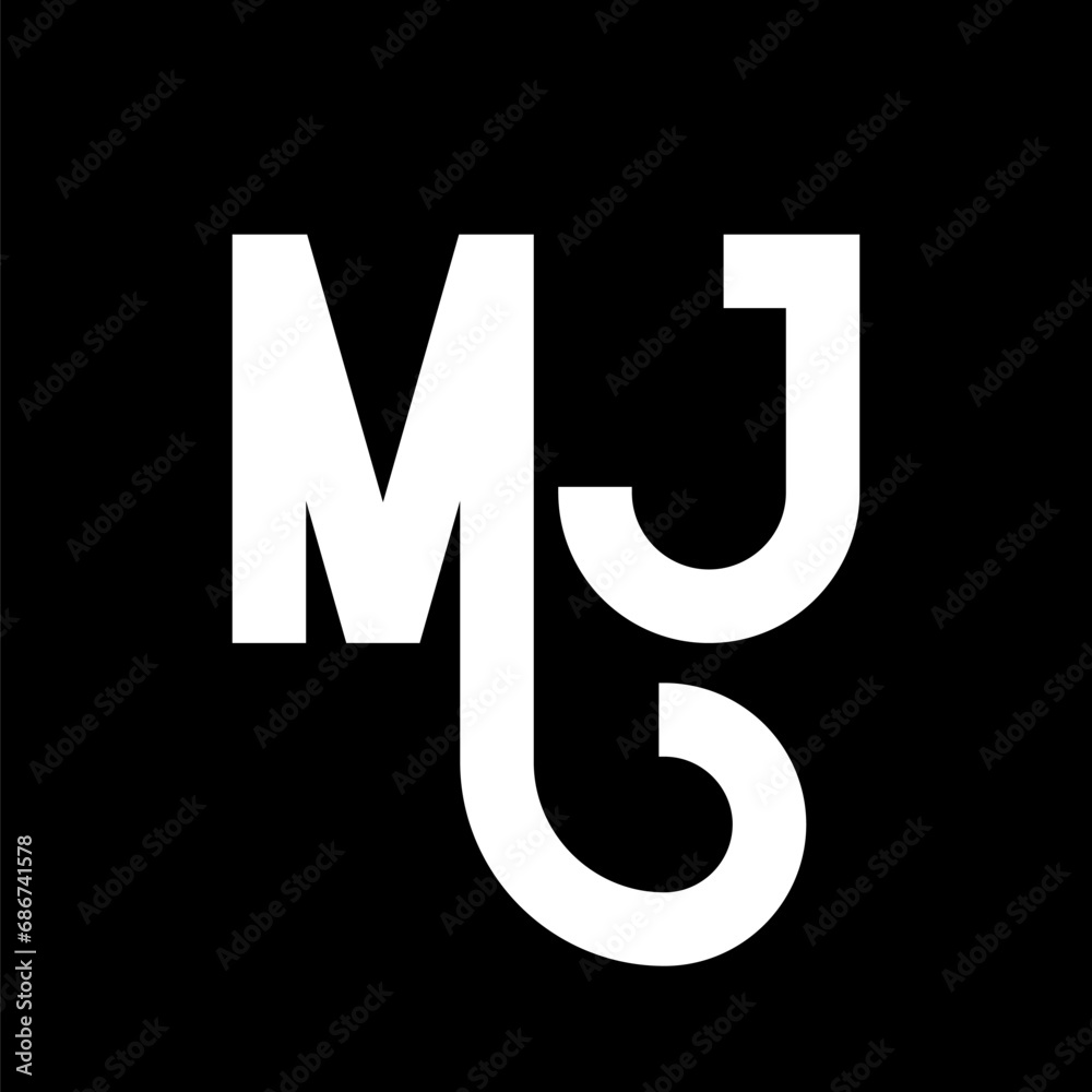 MJ Letter Logo Design. Initial letters MJ logo icon. Abstract letter MJ ...