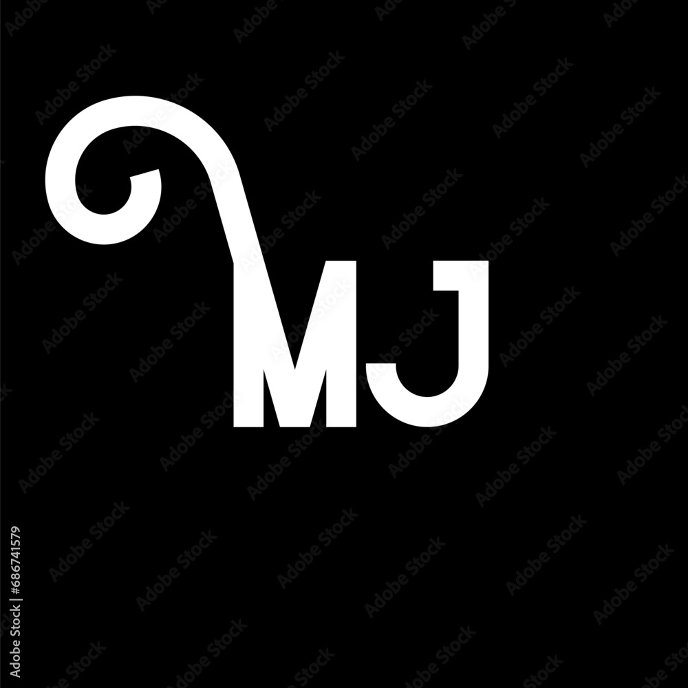 MJ Letter Logo Design. Initial letters MJ logo icon. Abstract letter MJ ...