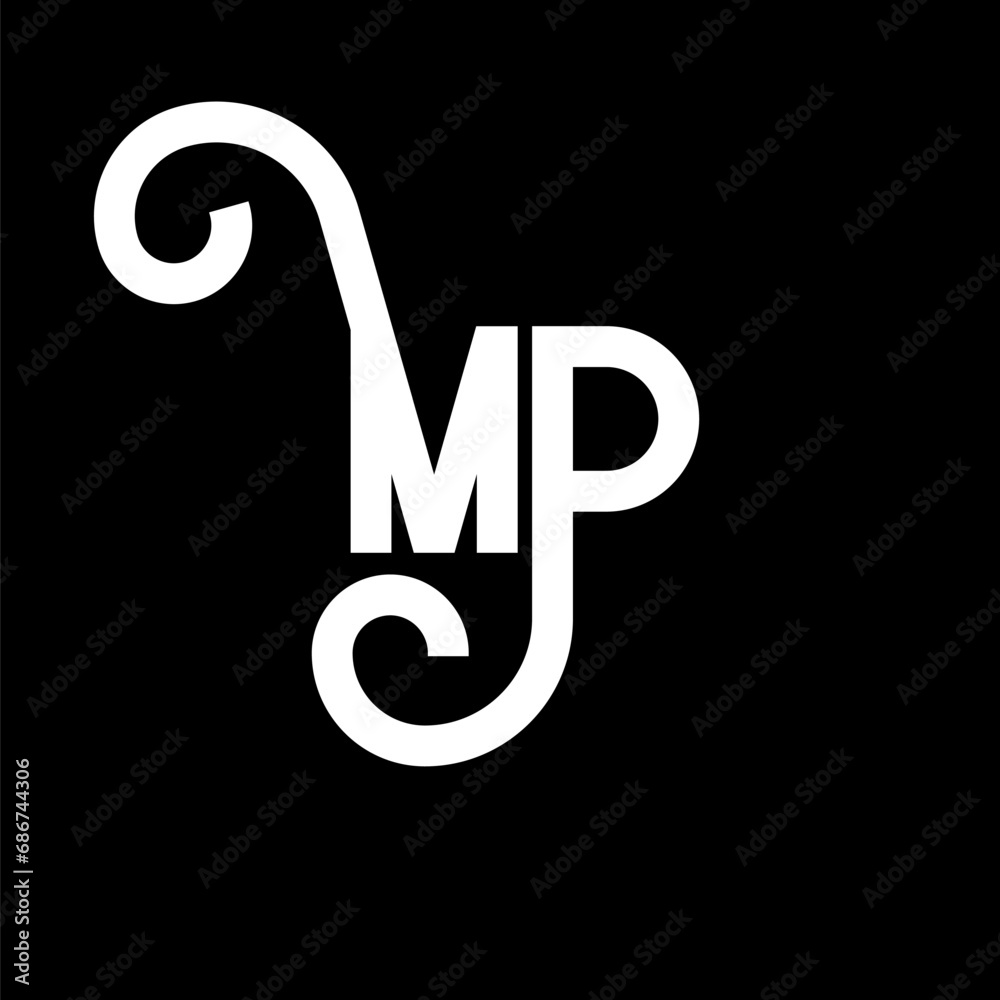 MP Letter Logo Design. Initial letters MP logo icon. Abstract letter MP ...