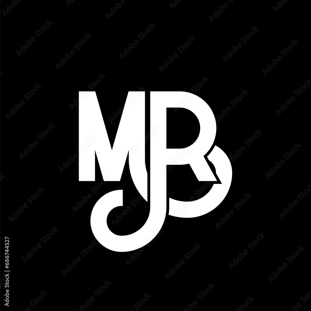 MR Letter Logo Design. Initial letters MR logo icon. Abstract letter MR ...
