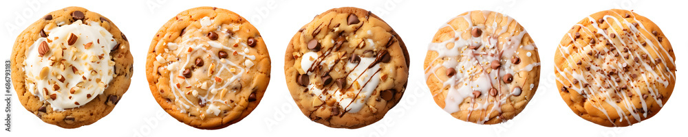 cookies set isolated on transparent background - food design element ...