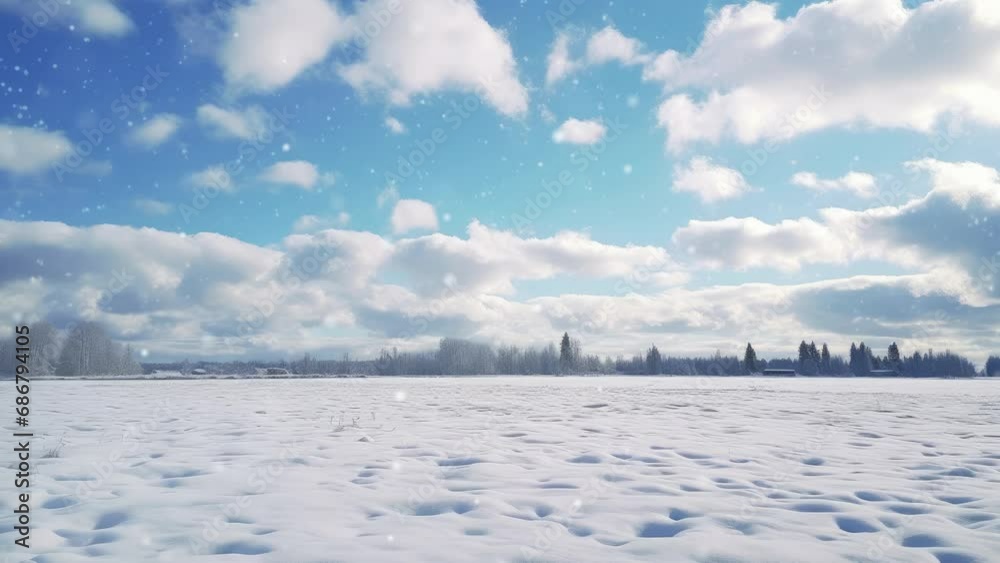 Vidéo Stock Christmas Winter snow photo cute skyscape of sky with heavy ...