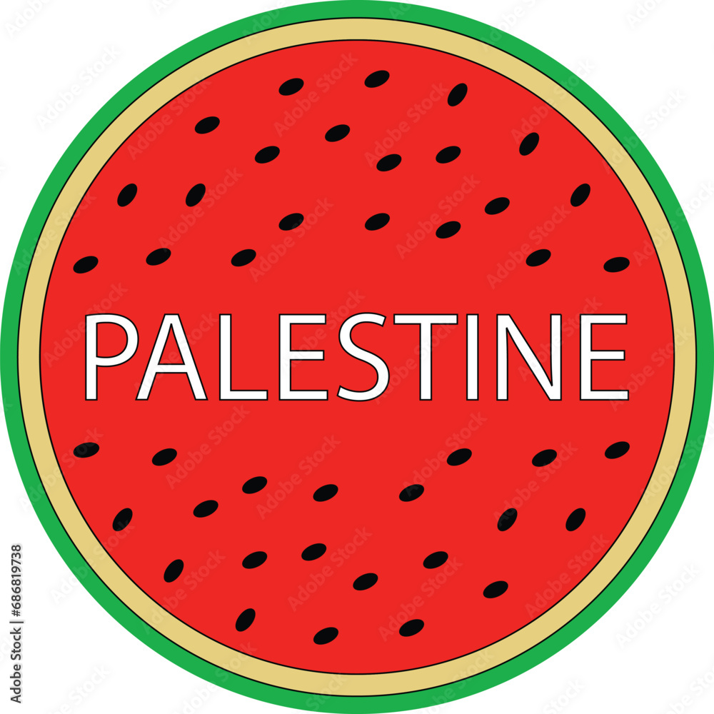 Watermelons known to be the symbol of Palestinian resistance Clipart ...
