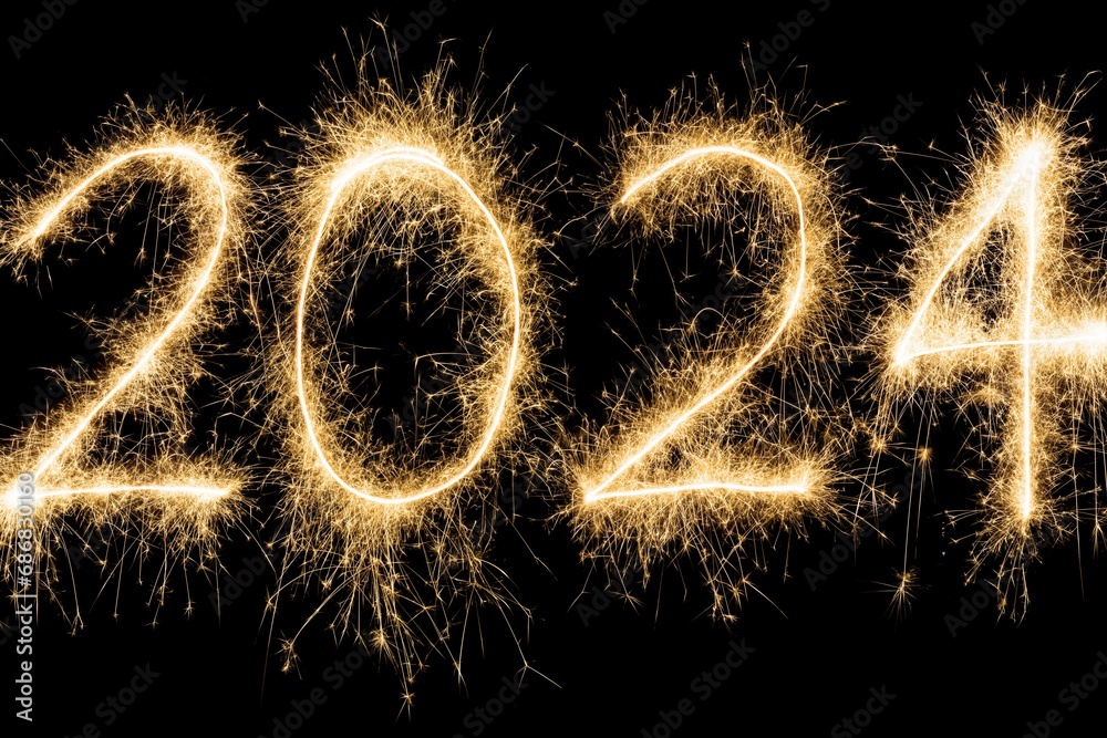 Welcome 2024 Hand calligraphy lettering. Welcome 2024 text design. New ...