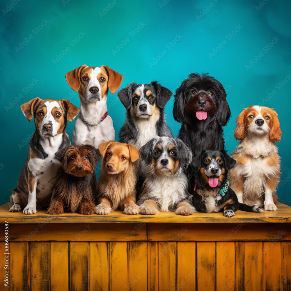 Studio photography many breeds dogs is stunning and diverse.We can ...