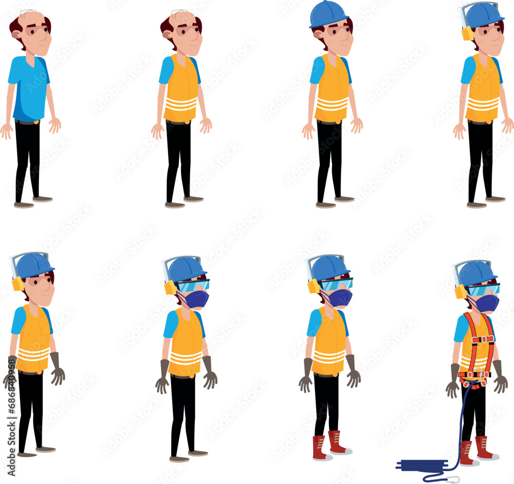 Articulated character using personal protective equipments - PPE ...