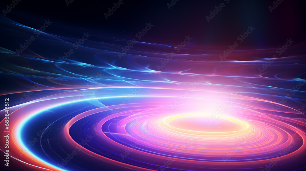 Vortex, neon realism, Doppler effect, iridescent, latent space Stock ...