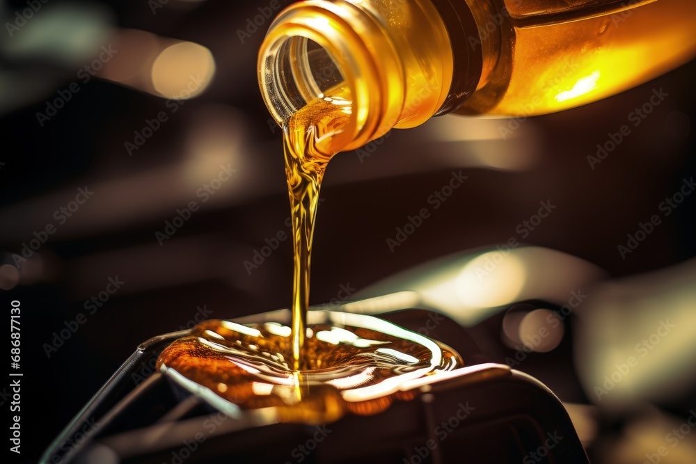 Motor oil in the mechanism of a car engine: care for durability and ...