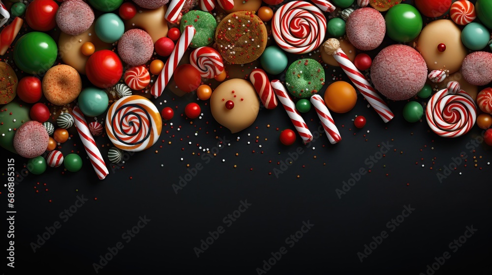 Sweet candies. Abstract banner, invitation, greeting card for candies ...