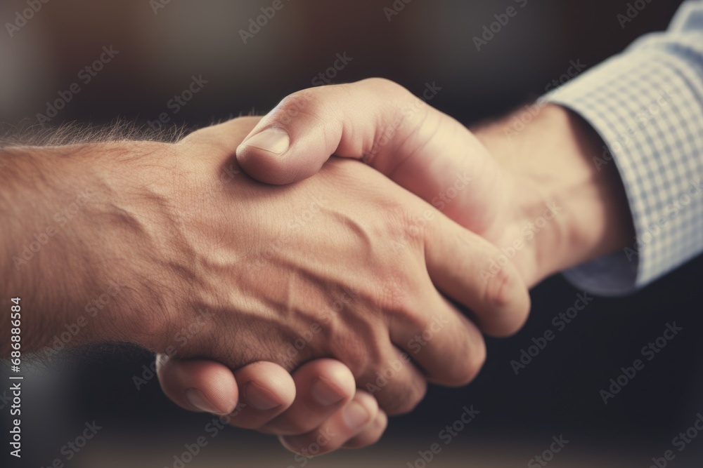 Formal agreement: Illustration of the formal handshake between two ...