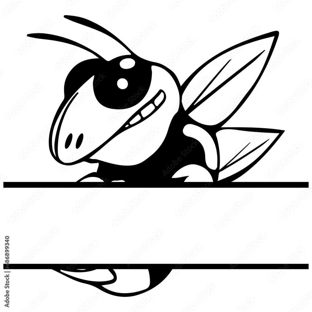 Hornet Bee Mascot Svg png, Hornet Mascot Svg File,Hornet Cut Files ...