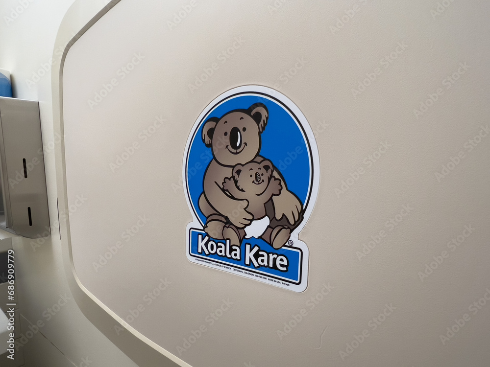 Seattle, WA USA - circa August 2023: Close up view of the front of a ...