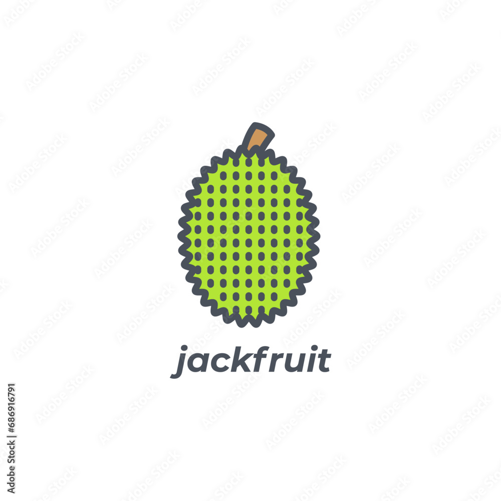 Vector sign of the jackfruit symbol isolated on a white background ...
