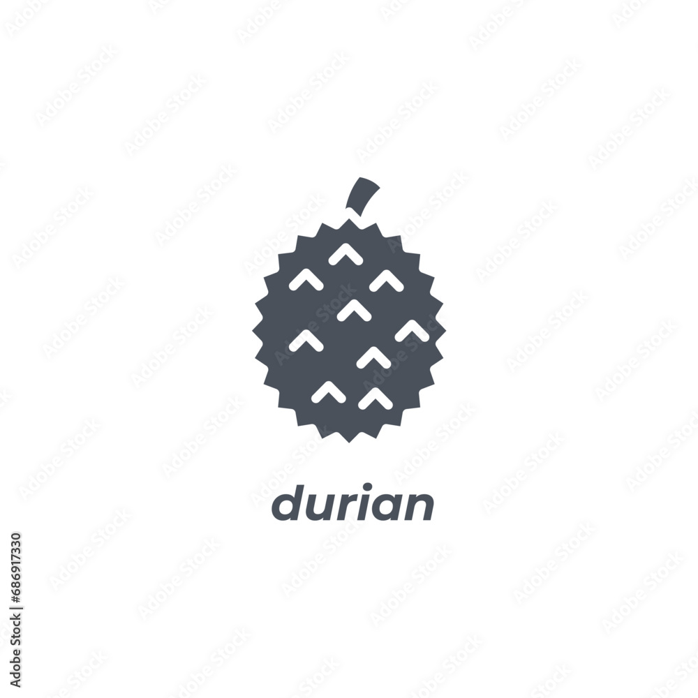 Vector sign of the durian symbol isolated on a white background. icon ...