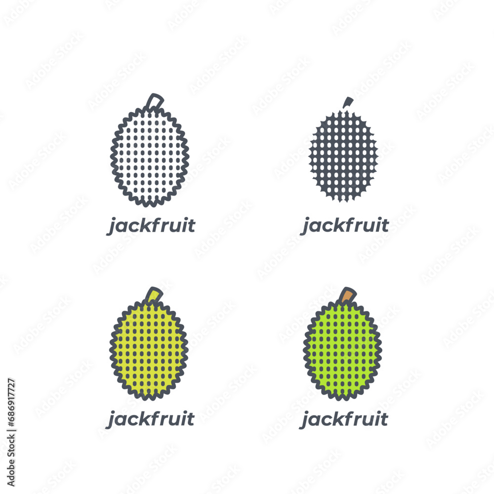 Vector sign of the jackfruit symbol isolated on a white background ...