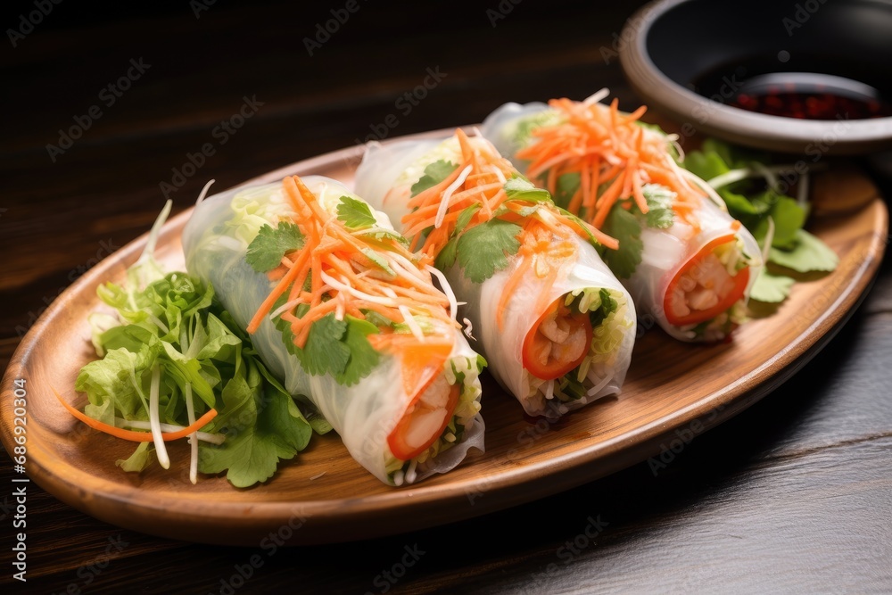 Vietnamese food, goi cuon, salad roll delirious food (AI Generator ...