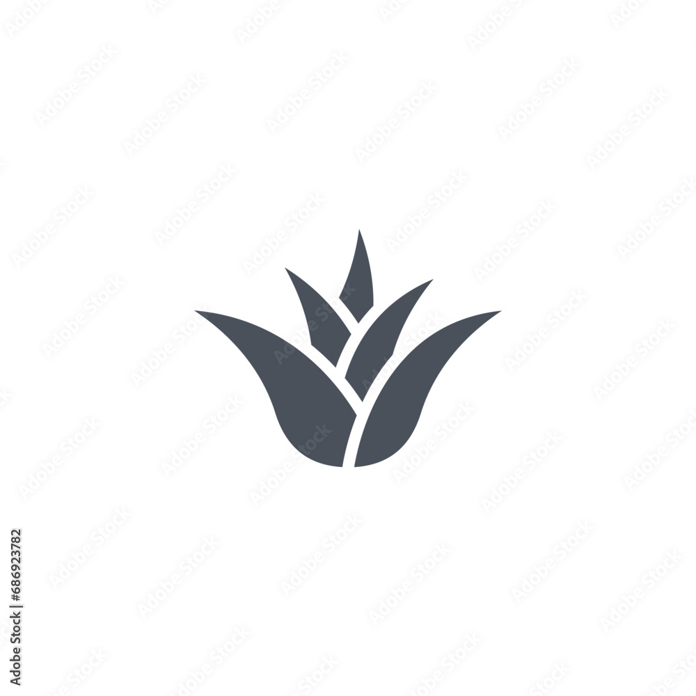 Vector sign of the aloe vera symbol isolated on a white background ...