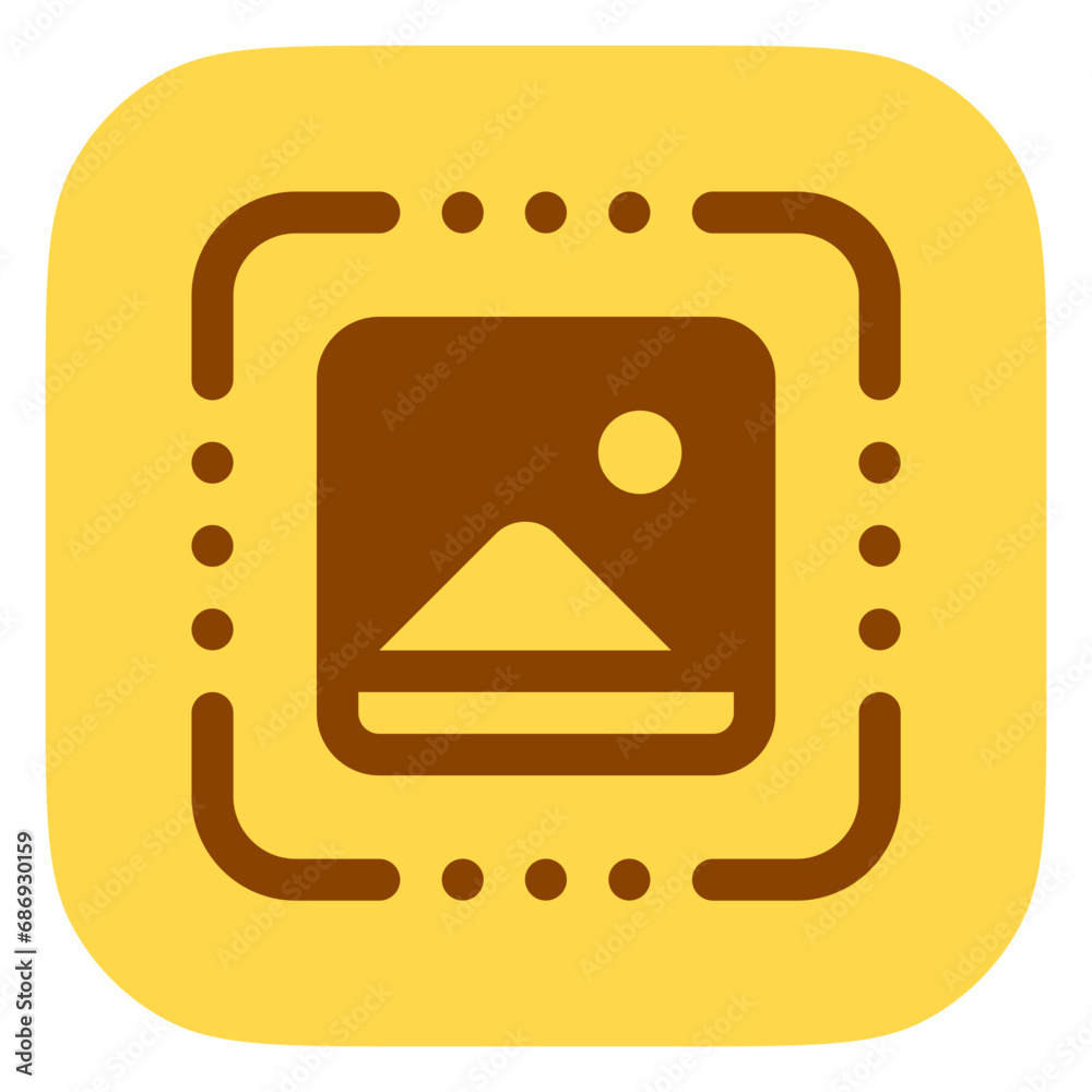 Editable image recognition, scan vector icon. AI technology, artificial ...