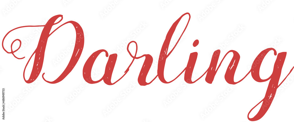 Digital png illustration of darling text on transparent background ...