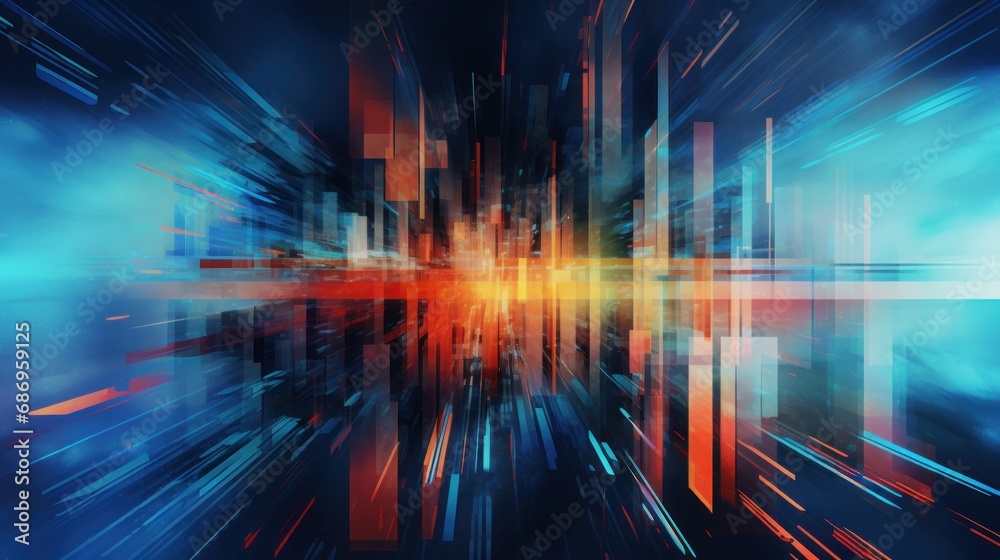 Tech abstract model with digital glitch background wallpaper ai ...