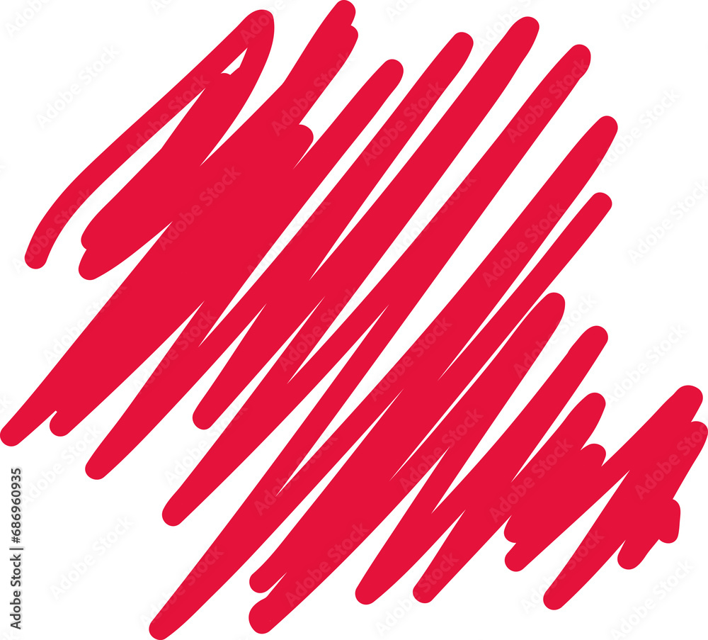 Digital png illustration of red scribbles on transparent background ...
