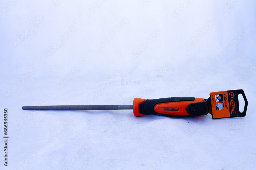 Johannesburg, South Africa - a thin round metal file from Black ...