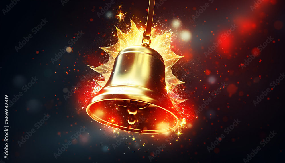 Golden Bell On A Dark Background and use it as your wallpaper, poster ...