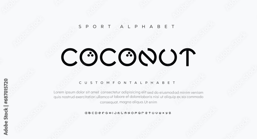 Futurism style alphabet. Thin segment line font, minimalist type for ...