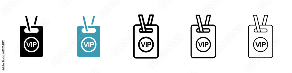 Vecteur Stock VIP neck tag vector illustration set. Exclusive ...