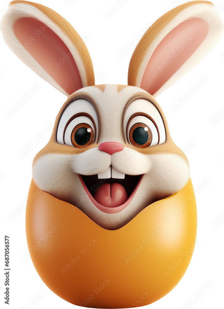 Easter bunny emoji transparent background PNG clipart Stock ...