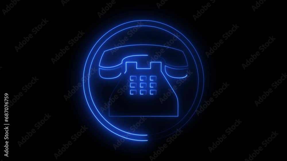 Incoming call ring icon background Black Screen Animation of Telephone ...