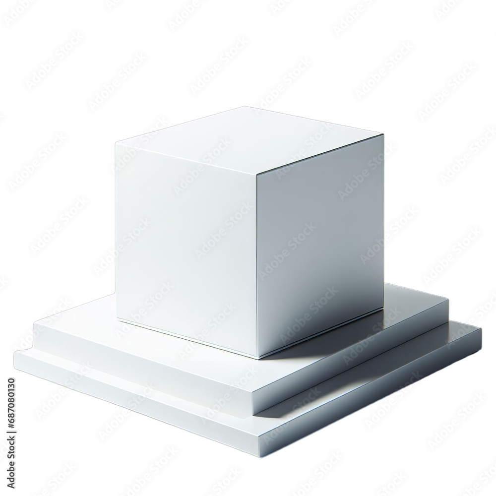white box png no background for mockup Stock Photo | Adobe Stock