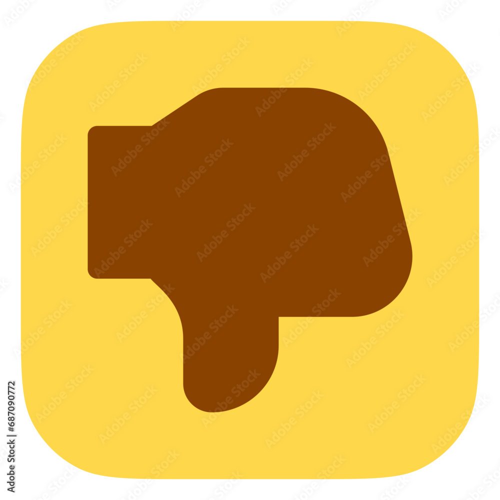 Editable vector dislike thumb reaction icon. Part of a big icon set ...
