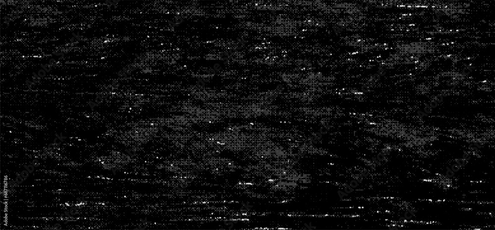 Abstract bitmap glitch grunge texture. Dark retro VHS screen with ...