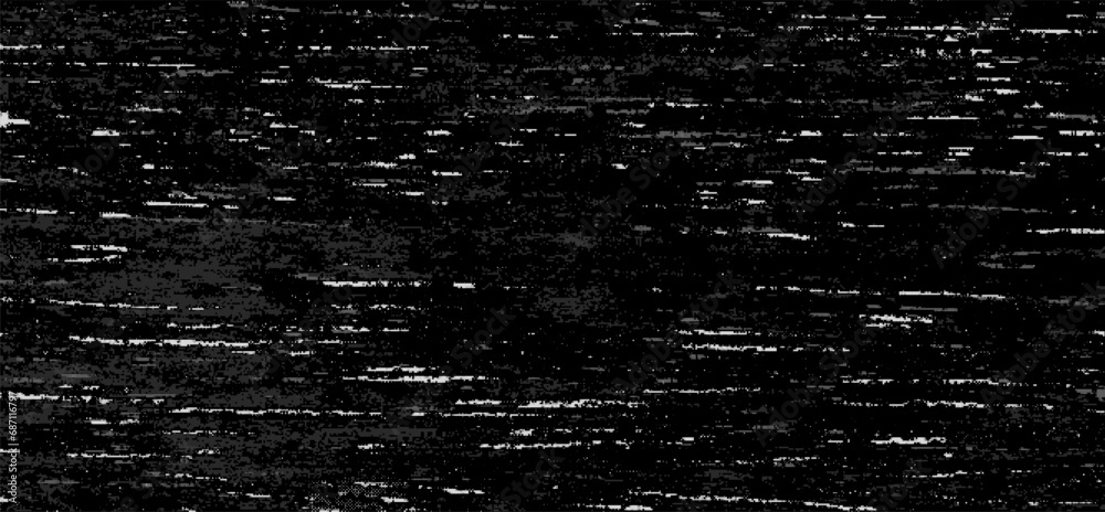 Abstract bitmap glitch grunge texture. Dark retro VHS screen with ...