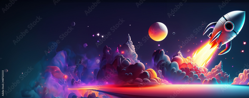 Super realistic space travel and super colorful Illustrations that go ...