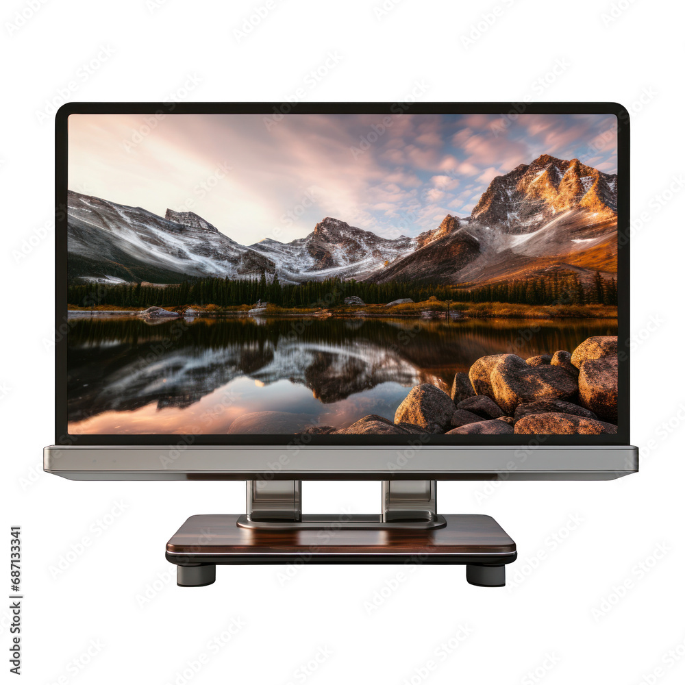 Monitor Stand Isolated on Transparent or White Background, PNG Stock ...