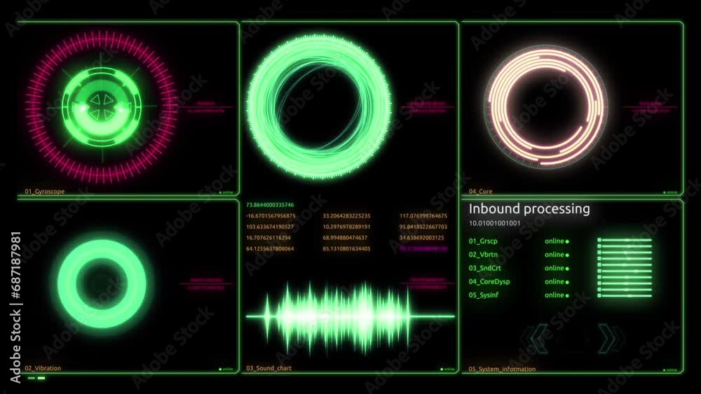 heads up display interface infographic various animated infographics ...