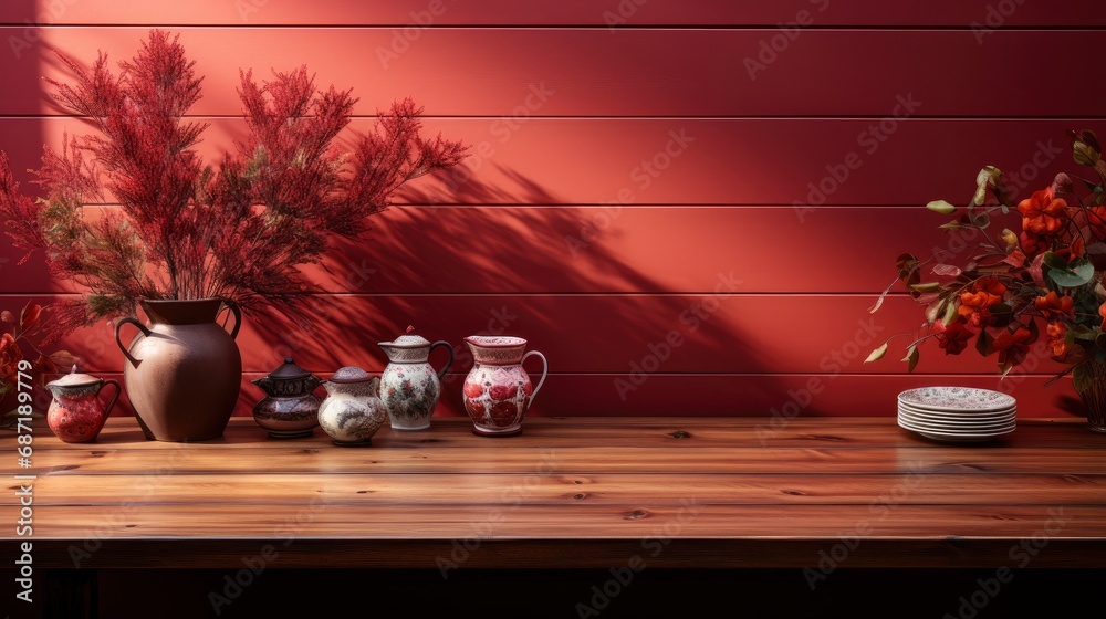 Wooden Retro Table Free Space Your, Background Image, Desktop Wallpaper ...