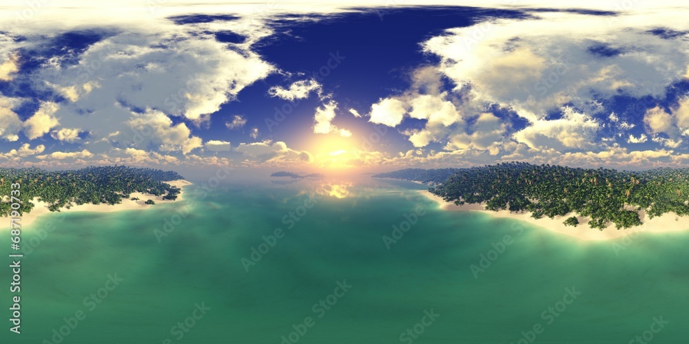 HDRI High resolution map, environment map, Round panorama, spherical ...