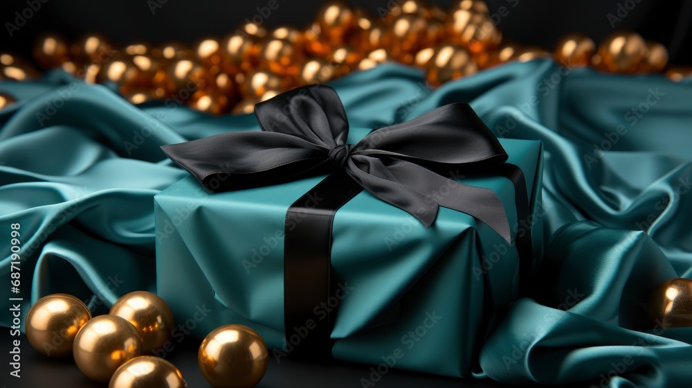 Turquoise Boxes Tied Silk Ribbons, Background Image, Desktop Wallpaper ...