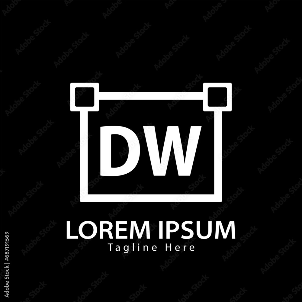 letter DW logo. DW logo design vector illustration for creative company ...