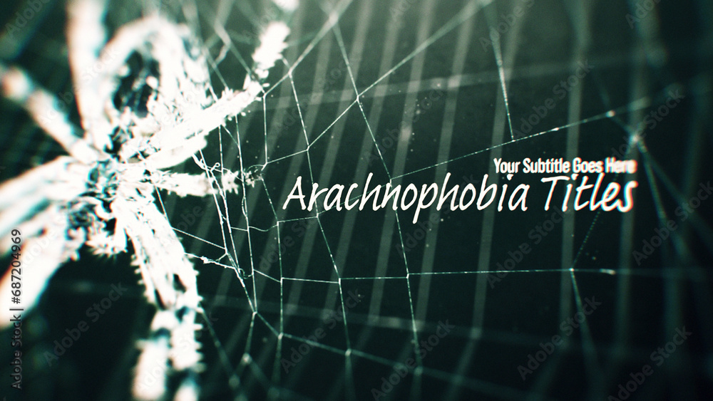 Arachnophobia Horror Titles Includes Footage of Spiders Stock Template ...