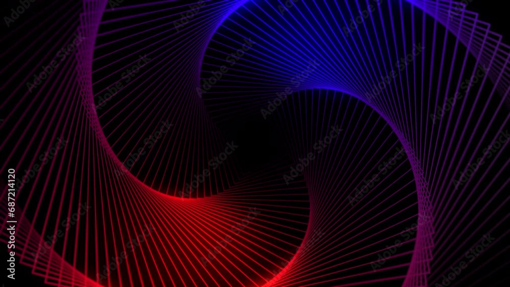 Animated Abstract Red and Blue Spinning Spiral Lines Background. 4k ...