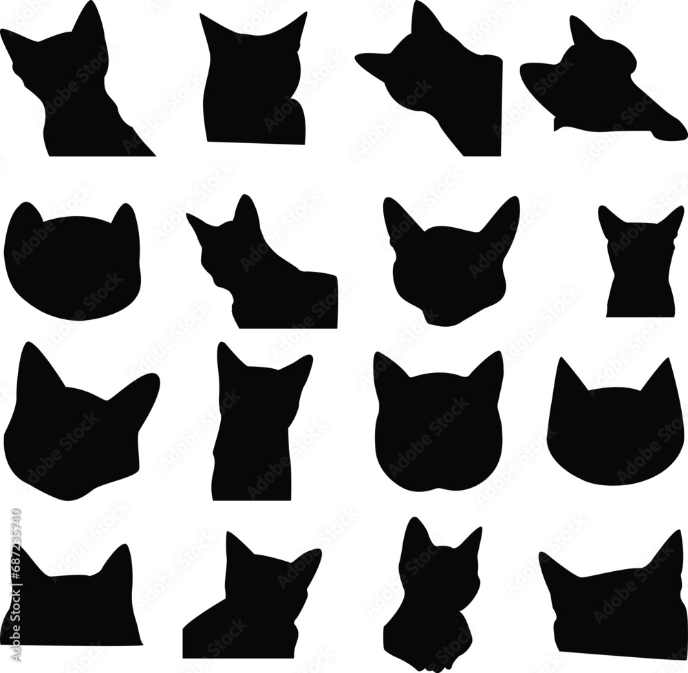 cat Vector silhouette, animal, silhouette, black, vector, cat ...