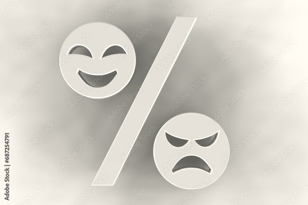 The percentage sign. The images of the percentage sign with emoticons ...