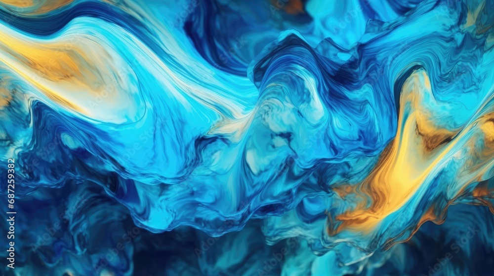 Abstract Blue Water Flowing Background with Colorful Textured Patterns ...